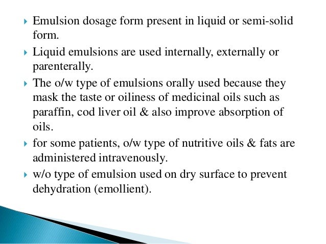 7 biphasic liquid dosage form emulsion | PPT