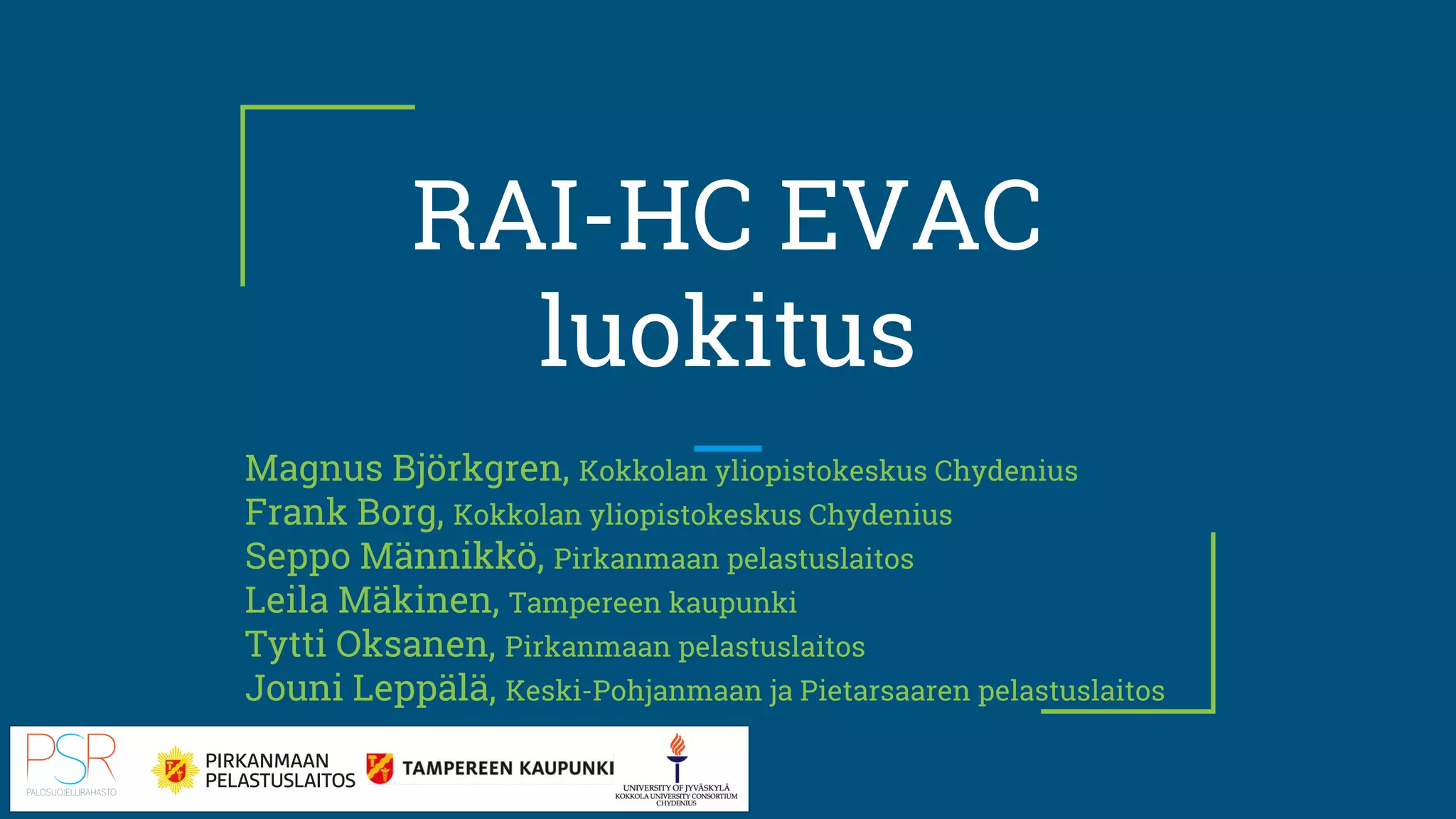 RAI-HC EVAC luokitus | PDF