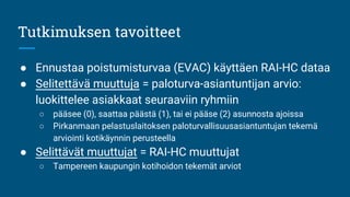 RAI-HC EVAC luokitus | PPT