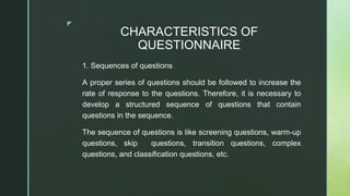 QUESTIONNAIRE | PPTX