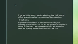 QUESTIONNAIRE | PPTX