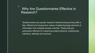 QUESTIONNAIRE | PPTX