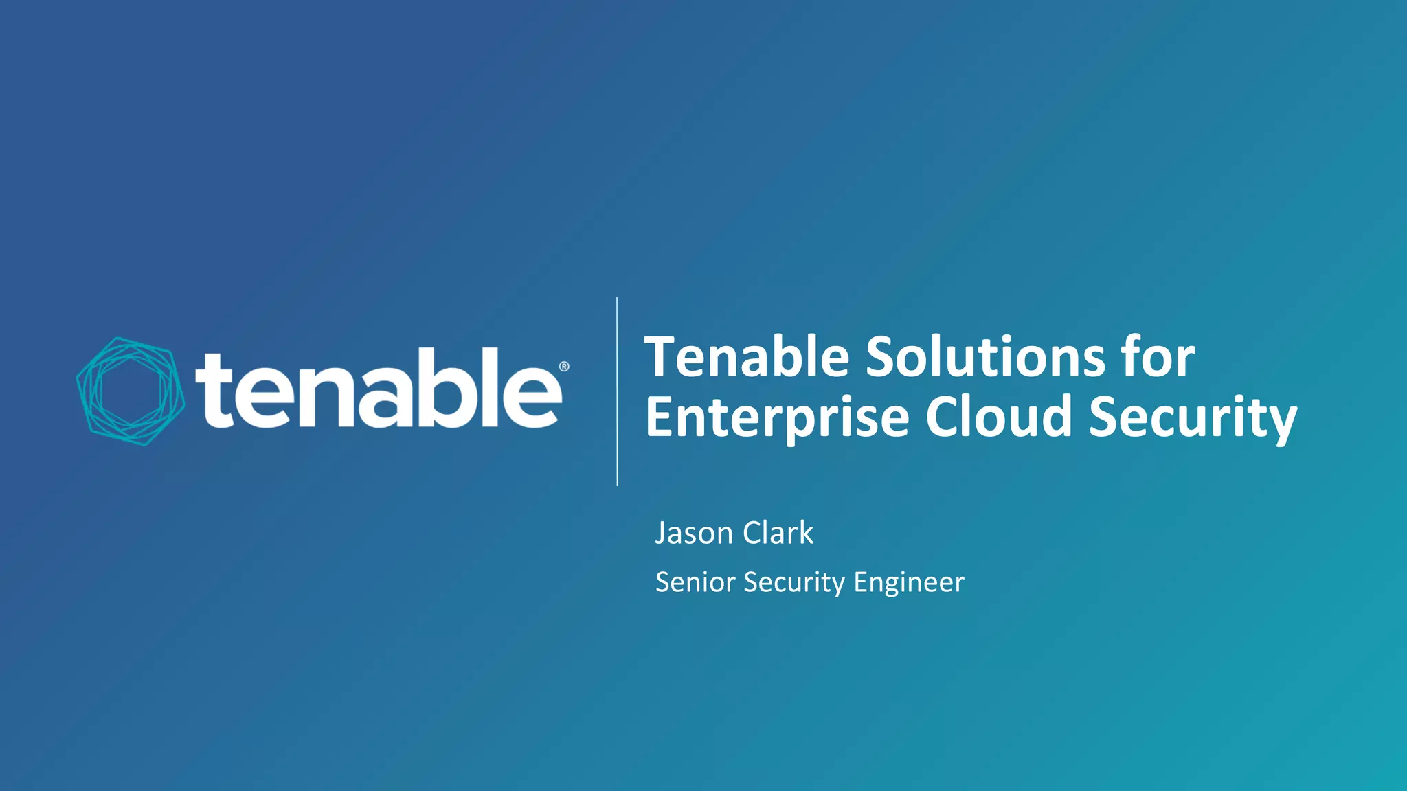 Tenable Solutions for Enterprise Cloud Security | PDF