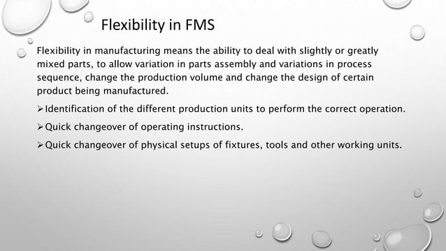 Flexible manufacturing system ppt | PPTX