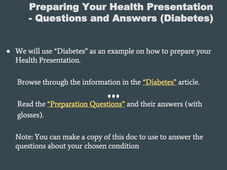 7c. Discussing Health Conditions - Presentation | PPTX