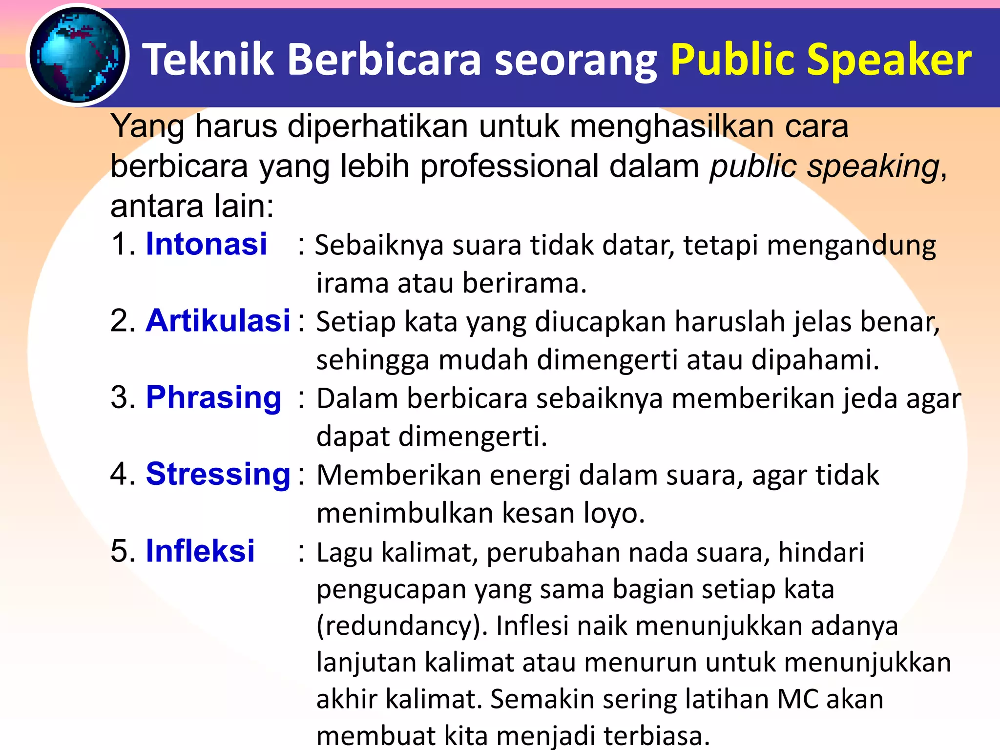 Keterampilan Public Speaking & Presentasi _"Effective Employees Self ...