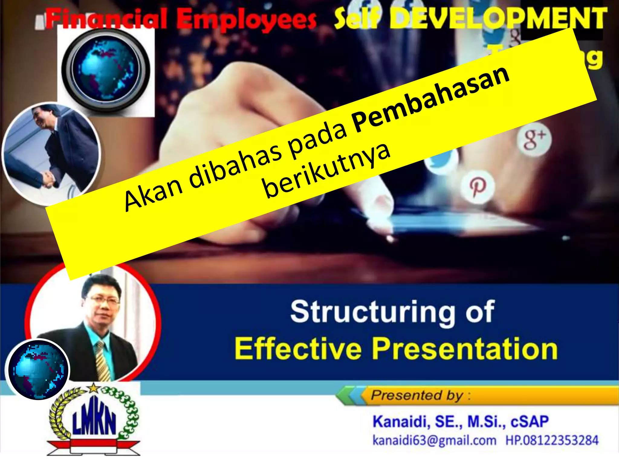 Keterampilan Public Speaking & Presentasi _"Effective Employees Self ...