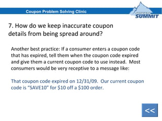 Coupon Problem Solving Clinic | PPT