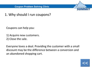 Coupon Problem Solving Clinic | PPT