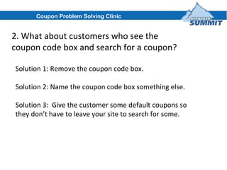 Coupon Problem Solving Clinic | PPT