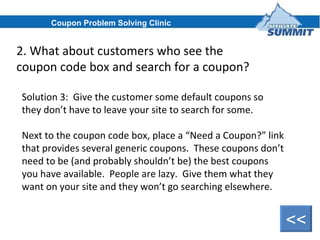 Coupon Problem Solving Clinic | PPT