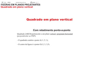 Exercício passo-a-passo rebatimento plano vertical | PDF