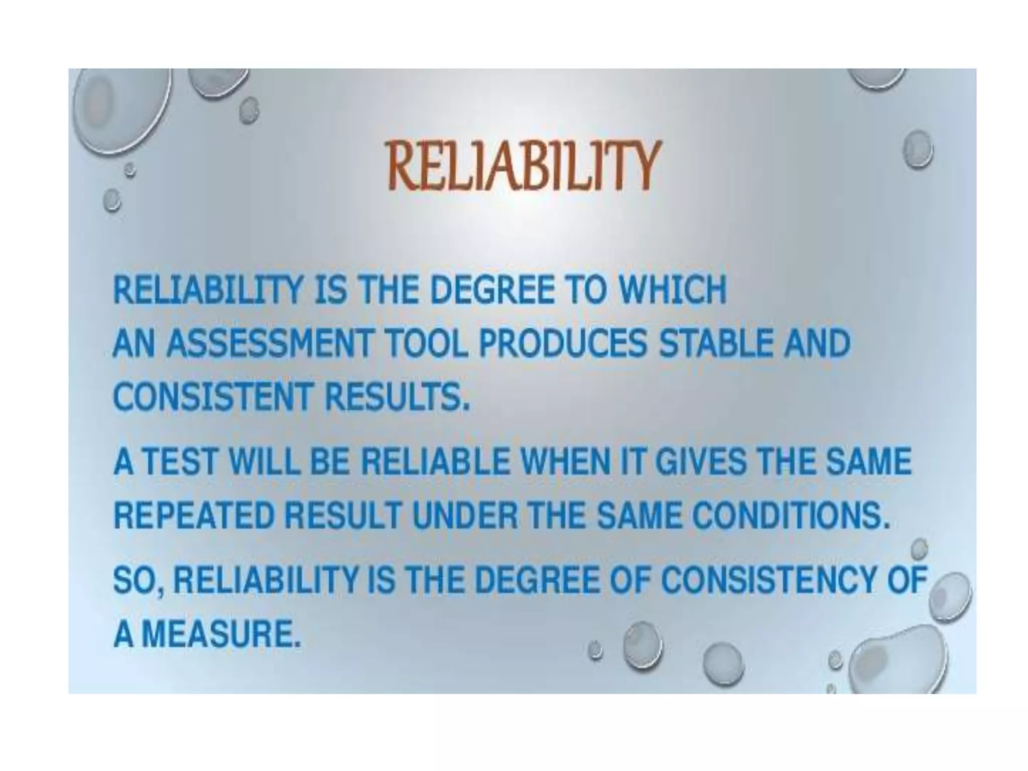 Reliability and its types | PPTX