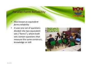 Reliability and its types | PPTX