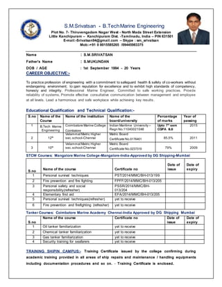 SRIVATSAN CV - Marine Engineering - REVISED | DOCX