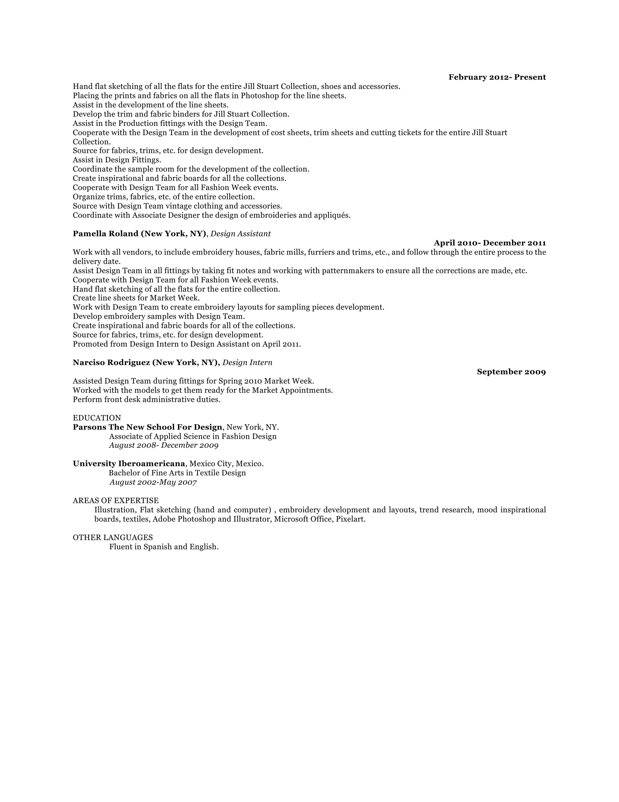 Fernanda Navarrete Resume 2015 | PDF