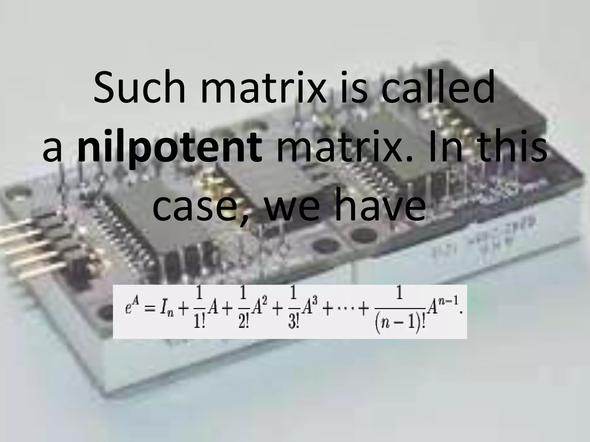 Matrix Exponential Pptx