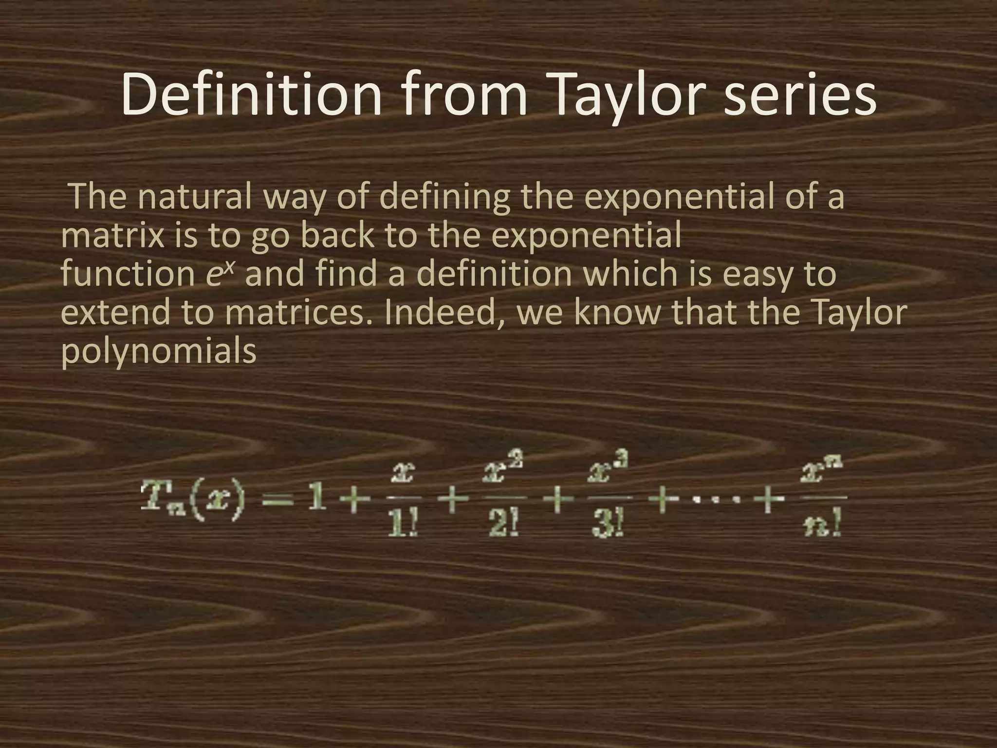 Matrix Exponential Pptx