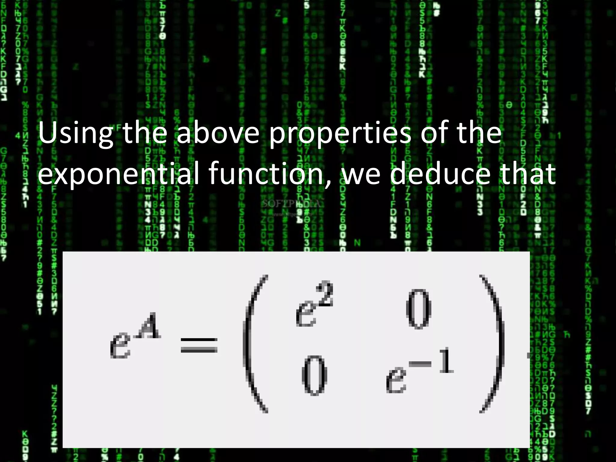 Matrix Exponential Pptx