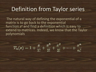 Matrix Exponential | PPTX