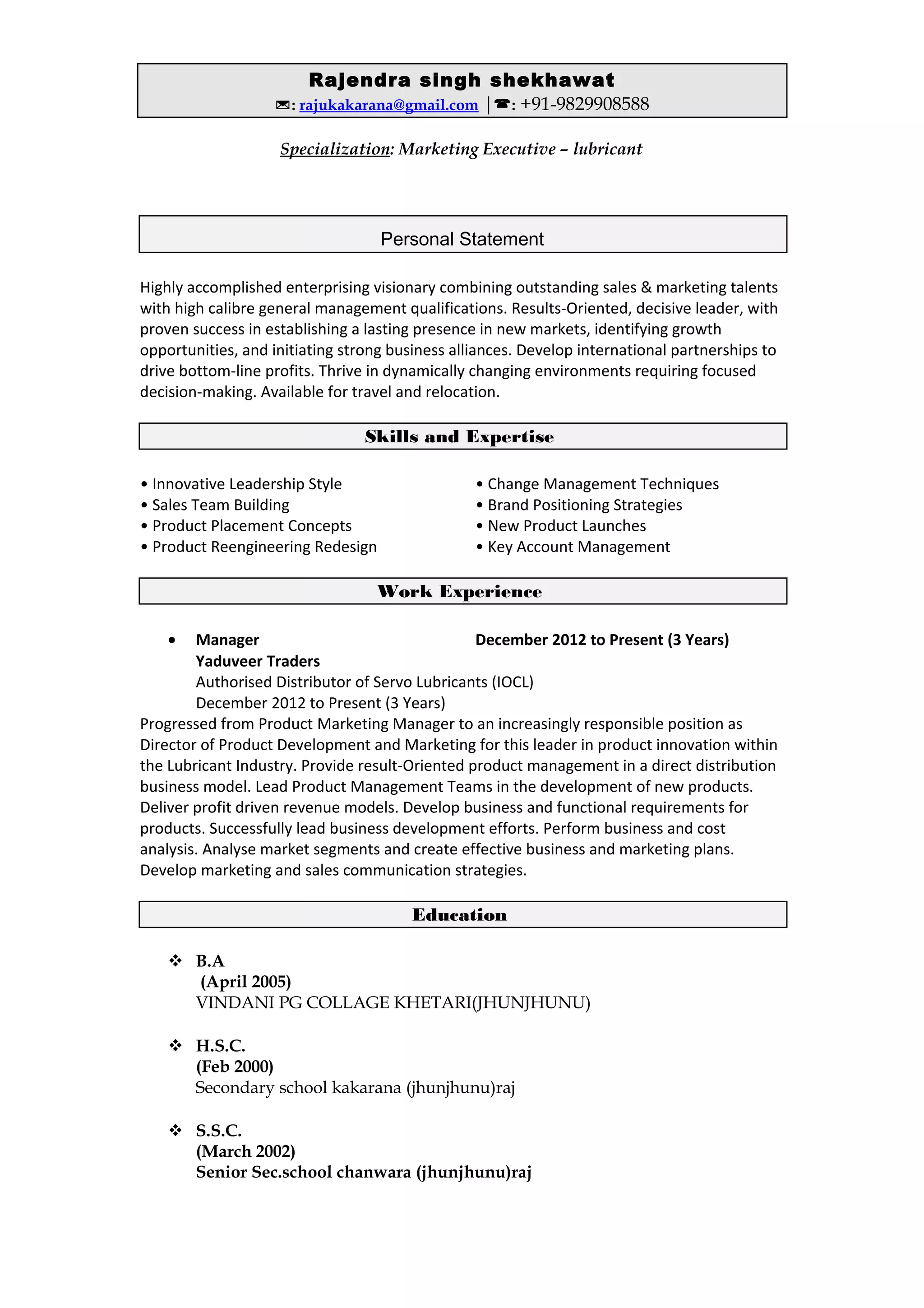 Resume 05-12-2015 | PDF