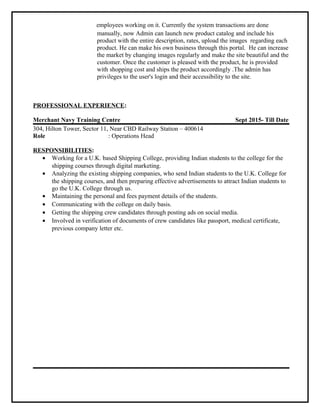 Sarita Resume | DOC