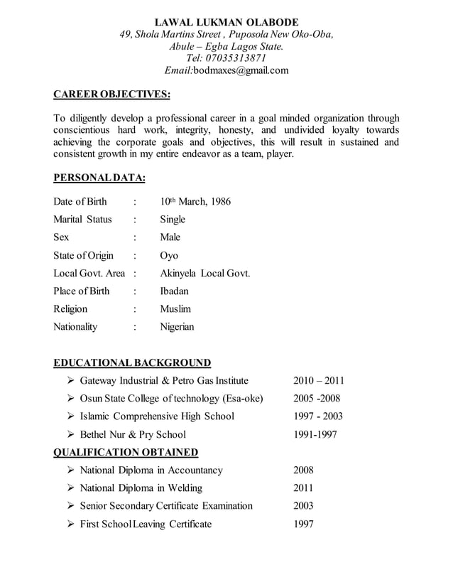 LAWAL LUKMAN OLABODE | PDF