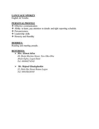 LAWAL LUKMAN OLABODE | PDF