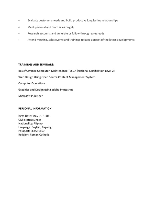 HUGH VON MORRIS BLANCO CV | DOC | Business | Business and Finance