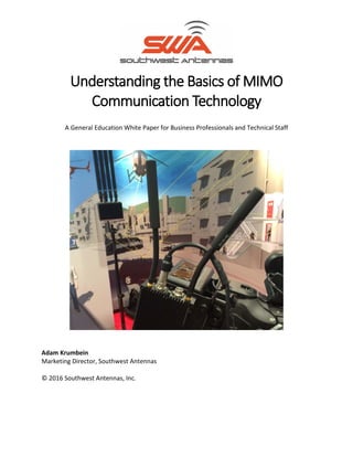 Understanding the Basics of MIMO Communication Technology | PDF