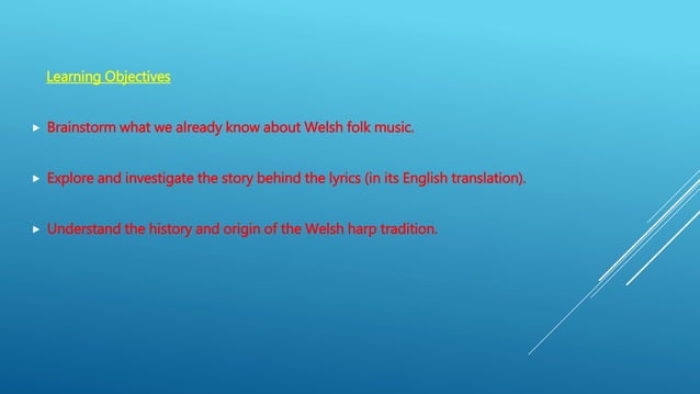 Welsh Folk Song 1 | PPT