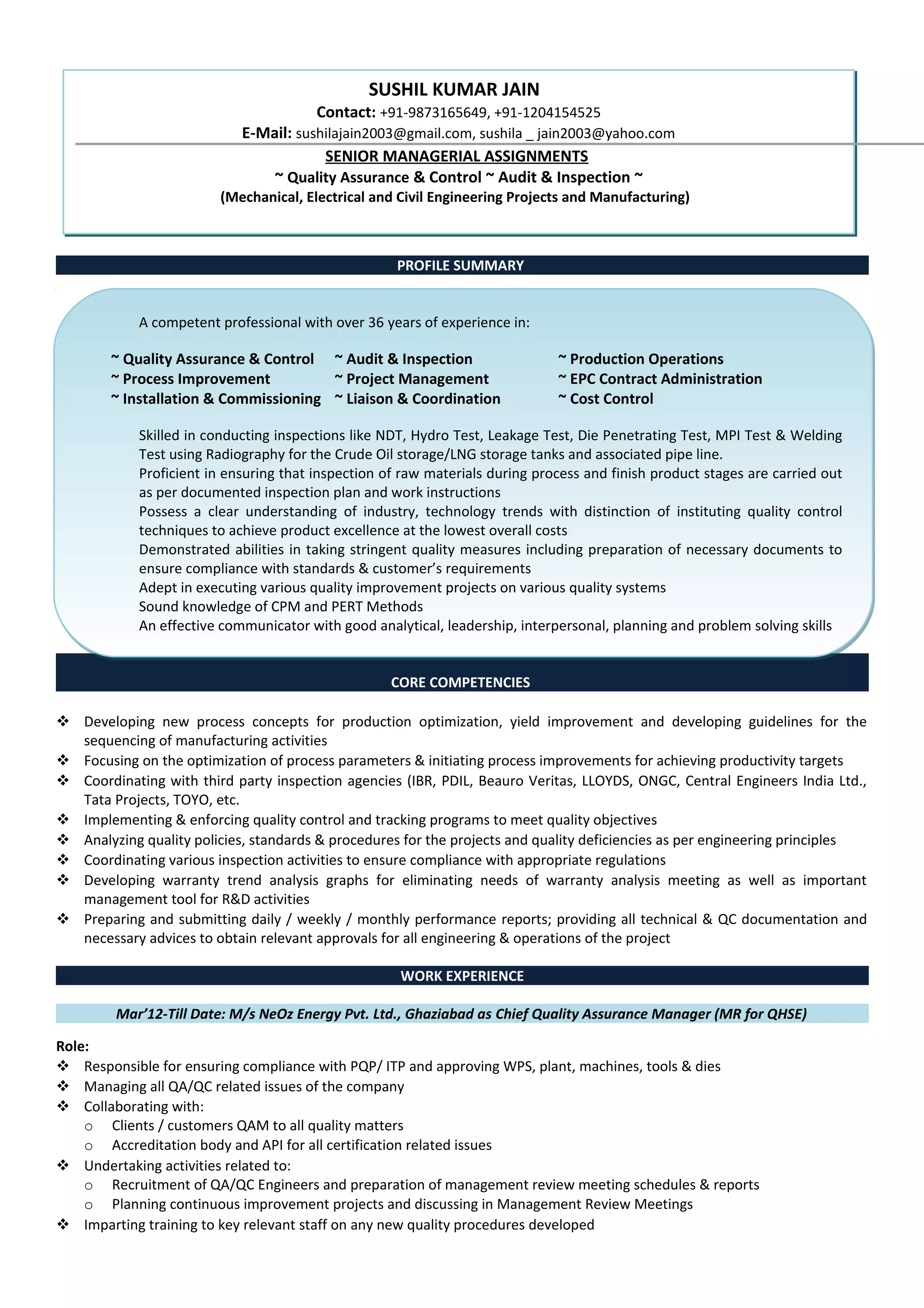 Sushil Kumar Jain resume (International) mod 3 | DOC