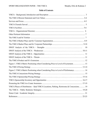 NEU - LDR 6440 - FINAL YMCA Sport Marketing Paper | PDF