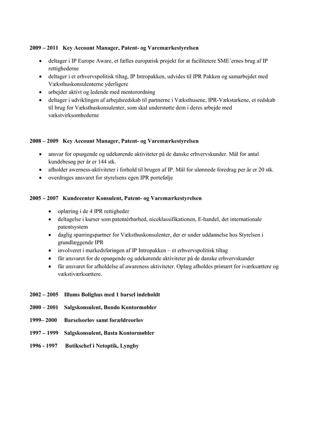 CV Helena Larsen | PDF