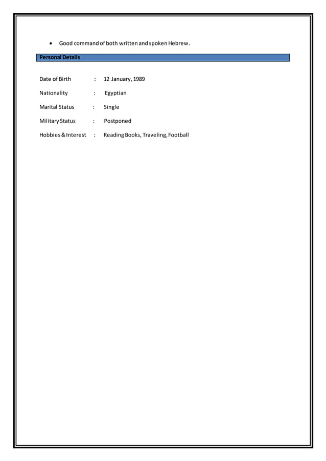 Sherif Ibrahim Elsaeed Cv Pdf 