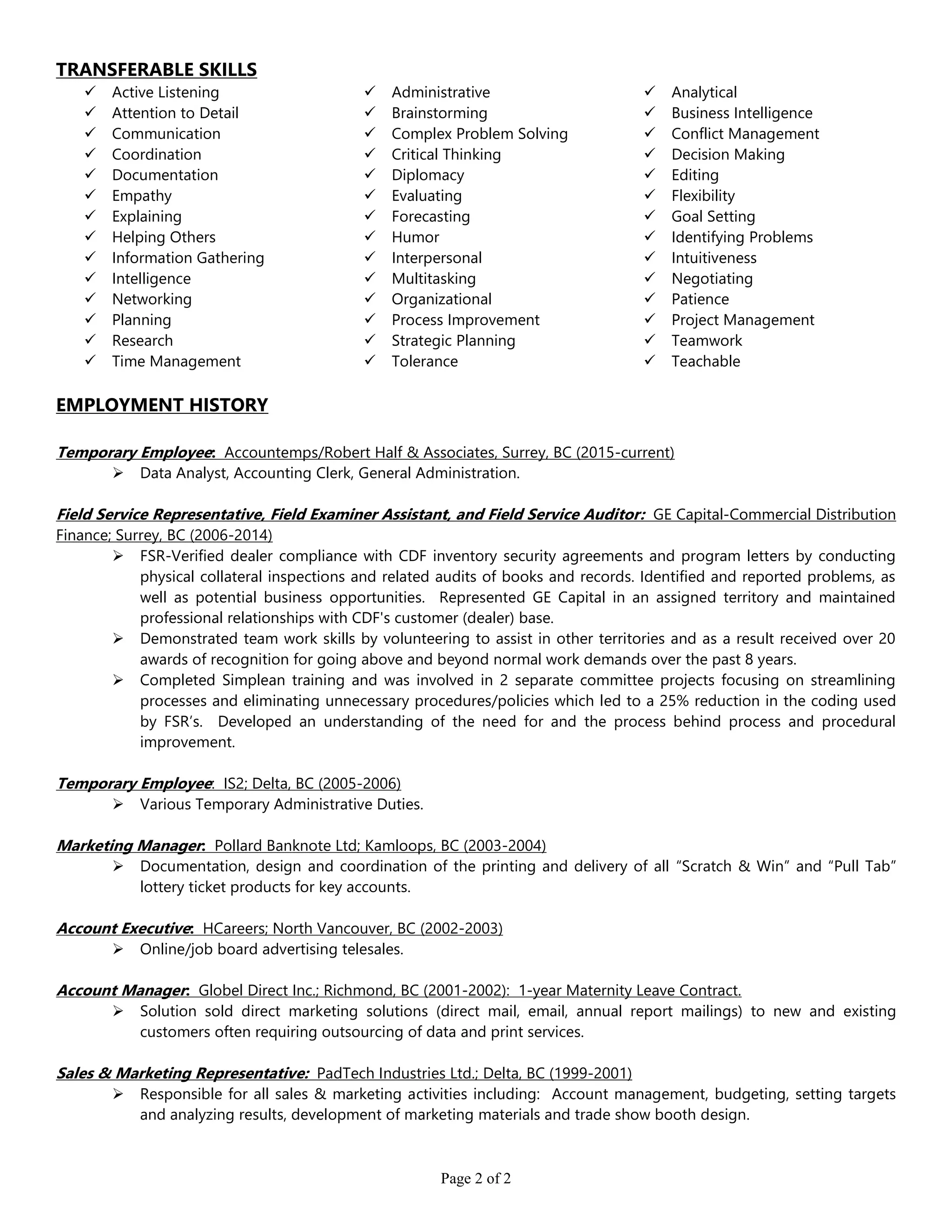 JChouinardResume-New-General-2015-11-5 | PDF