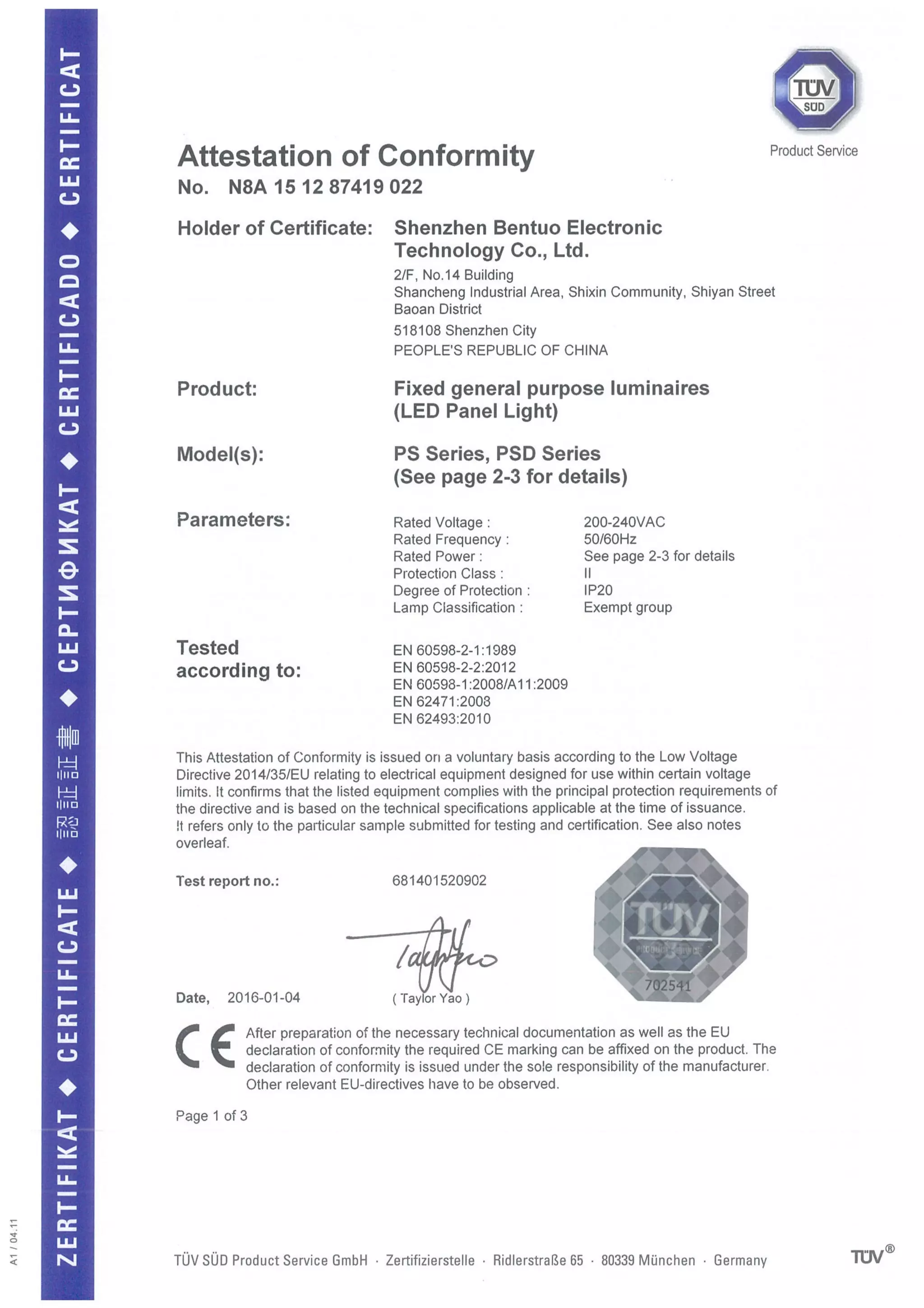 2.CE-LVD Certificate | PDF