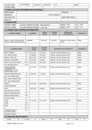 Crew Application Lončarić Igor | PDF