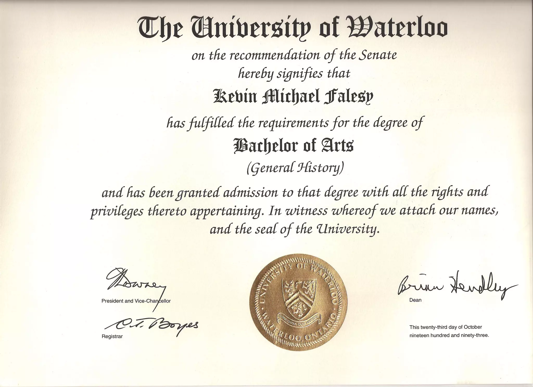 University of Waterloo Diploma | PDF