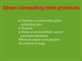 GREEN INITIATIVES IN CORPORATE GOVERNANCE | PPTX