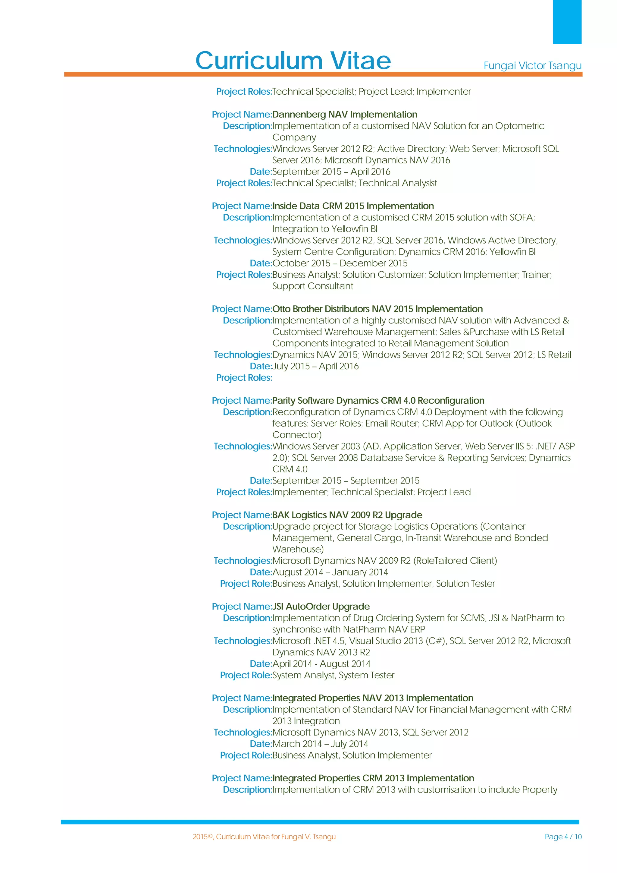 Fungai_V_Tsangu_CV | PDF