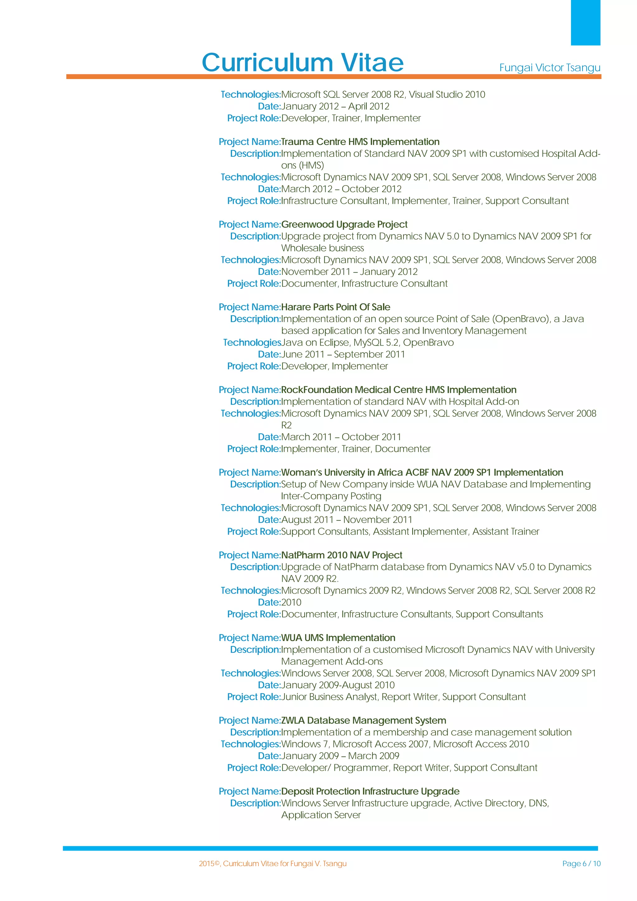 Fungai_V_Tsangu_CV | PDF