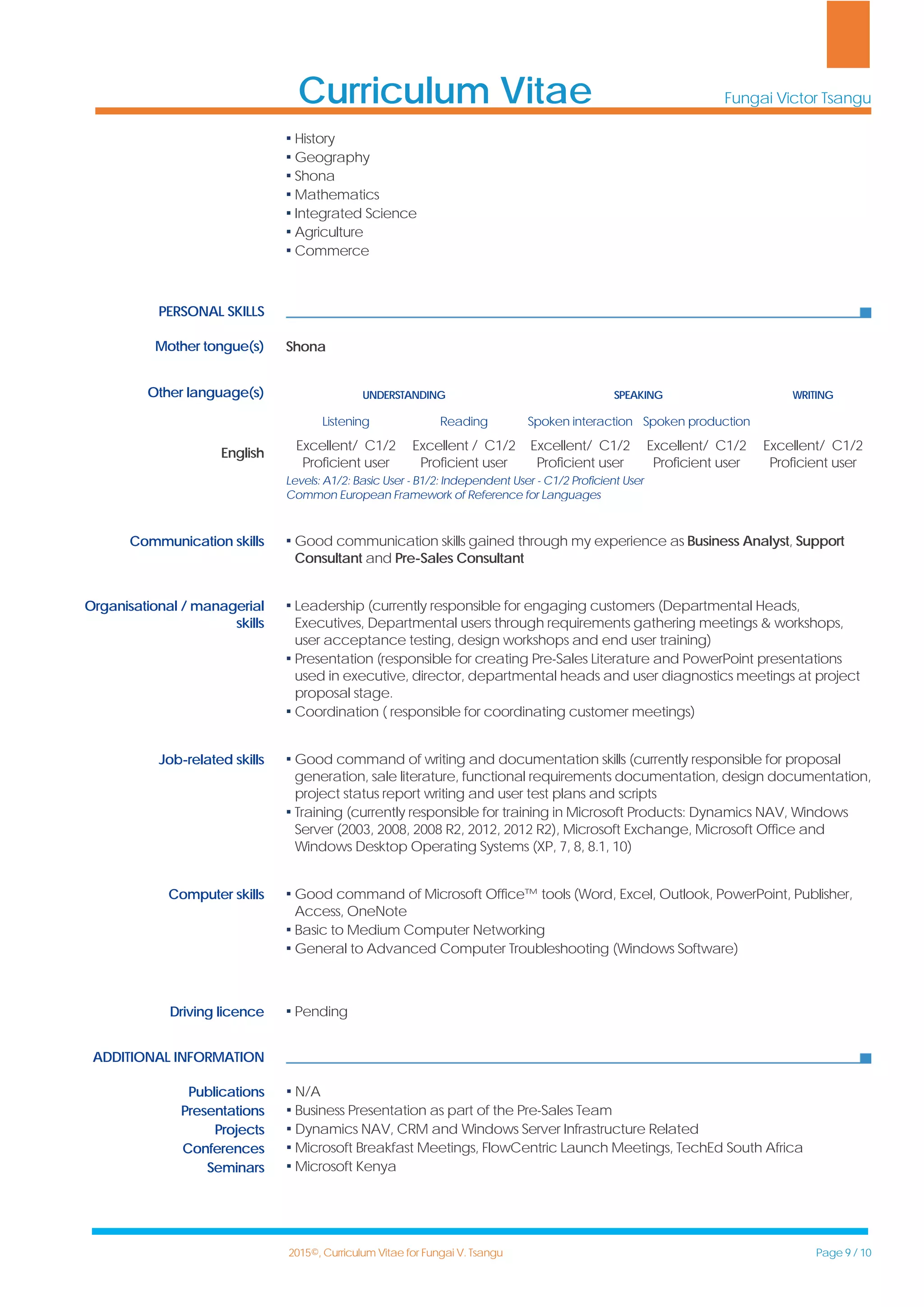 Fungai_V_Tsangu_CV | PDF