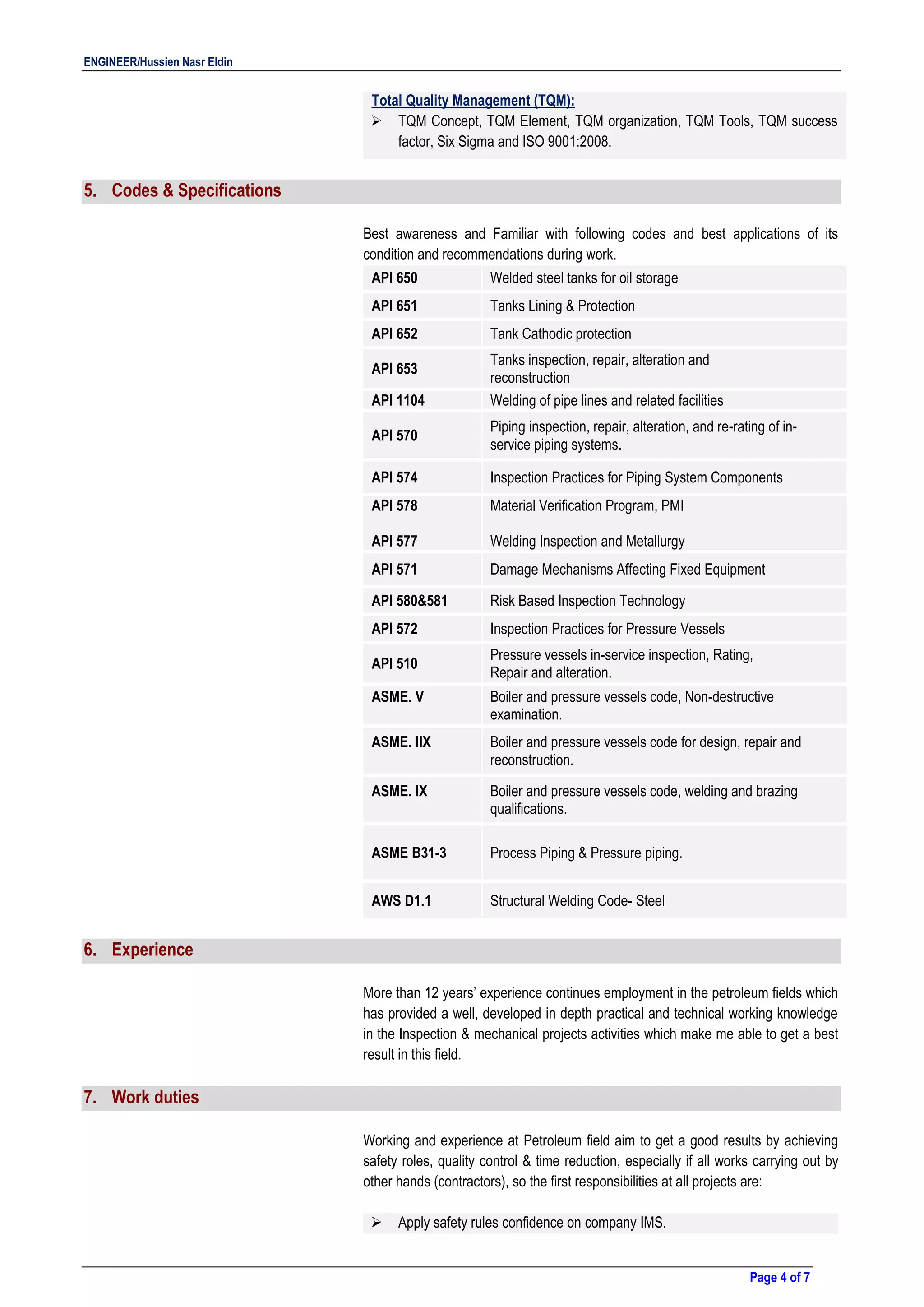 Hussien Nasr, Resume | PDF