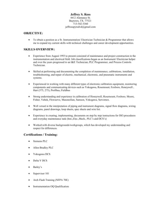 Jeff Ross Resume | DOC