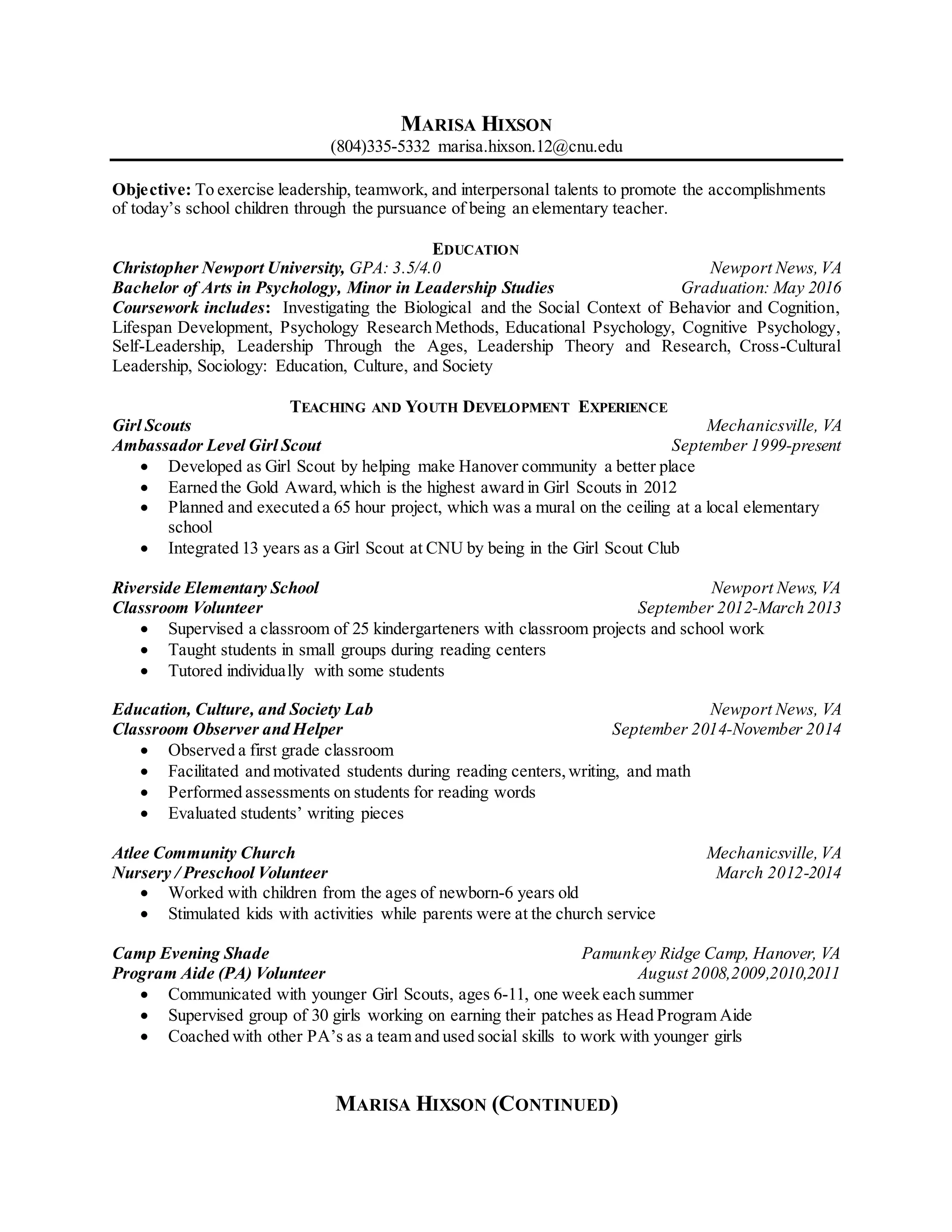 linked in resume | DOCX