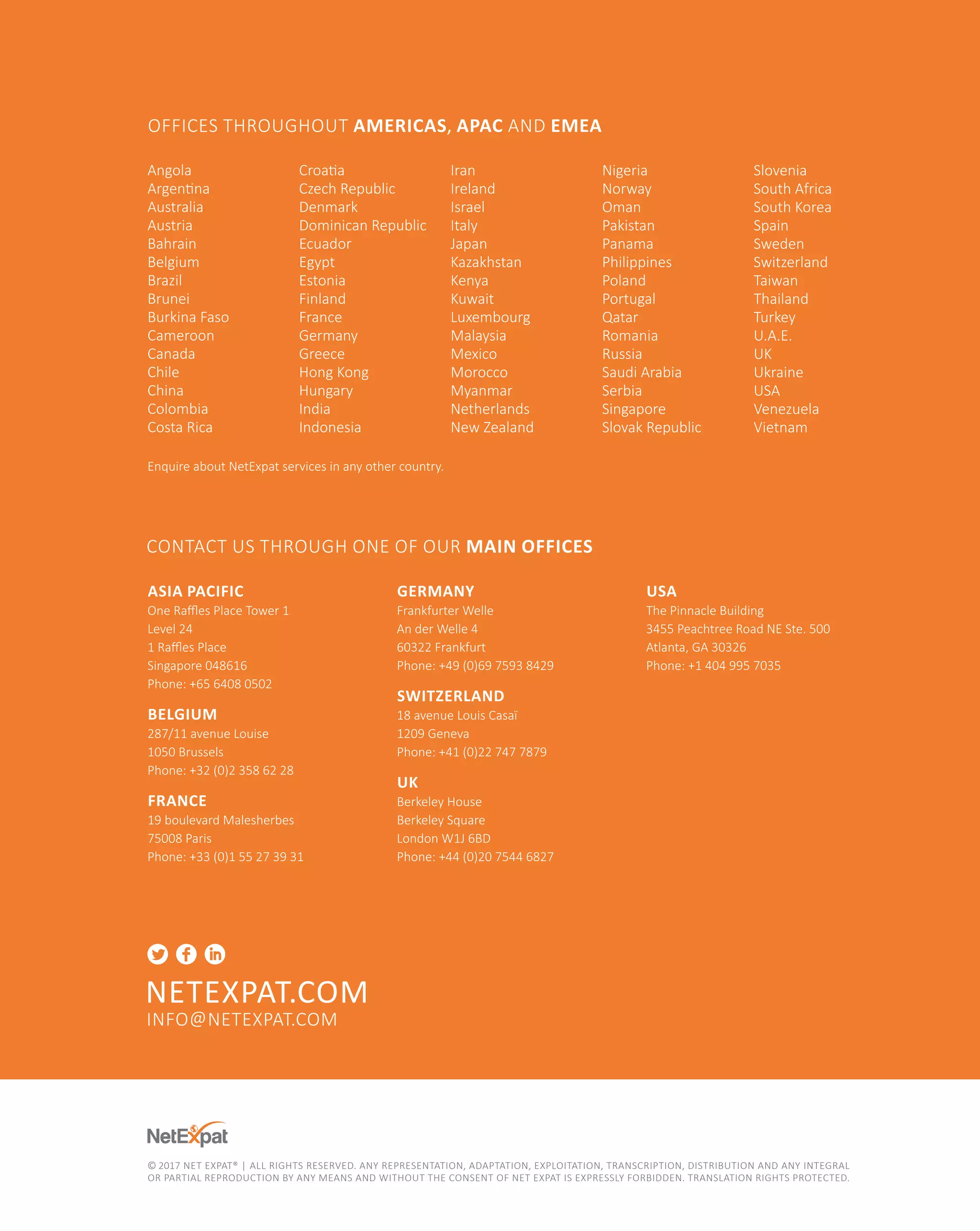 NetExpat Geographic Coverage_Jan 2017 | PDF