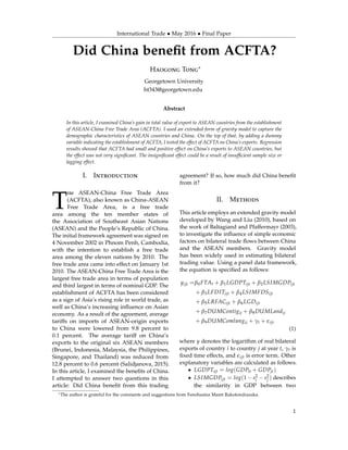 Did China benefit from ACFTA | PDF