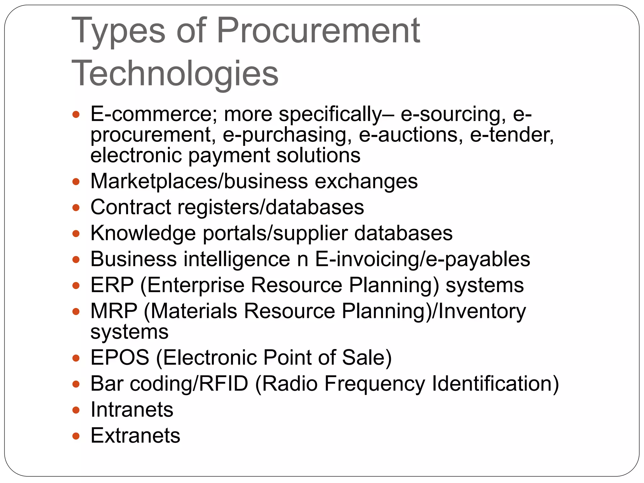 Technology in Procurement | PPTX