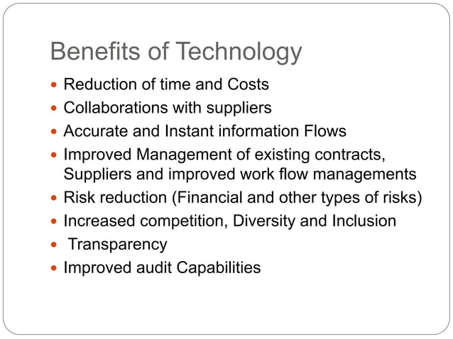 Technology in Procurement | PPTX